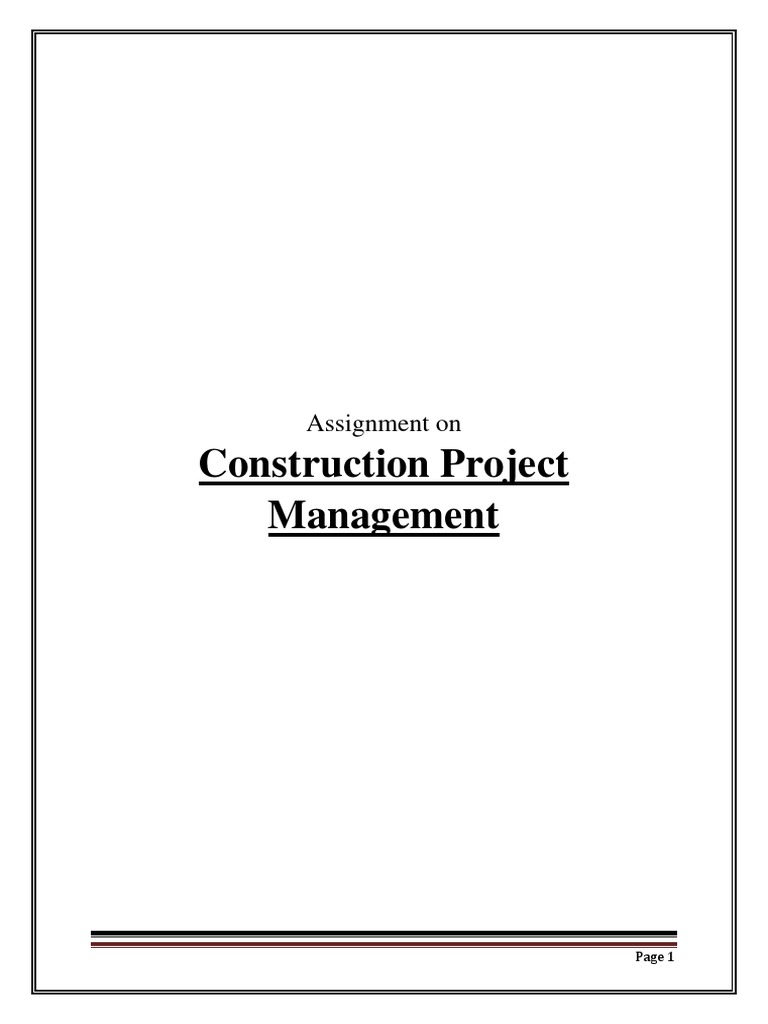 Construction Project Management: Assignment On | PDF | Project Management | Resource