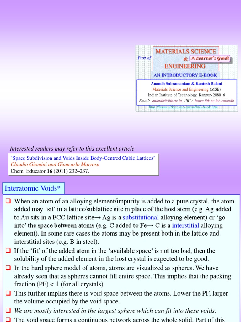 Voids in Crystals | PDF | Tetrahedron | Crystal Structure