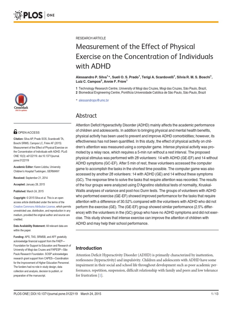 Measurement of The Effect of Physical Exercise On The Concentration of ...