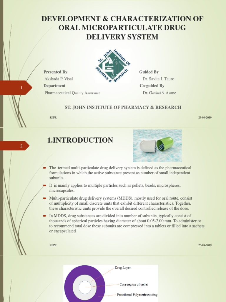 Development & Characterization of Oral Microparticulate Drug Delivery ...