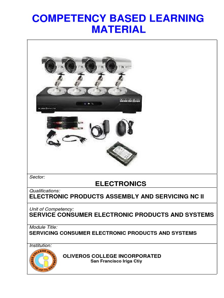 Consumer Electronics Servicing NC II Module | PDF | Personal Protective ...