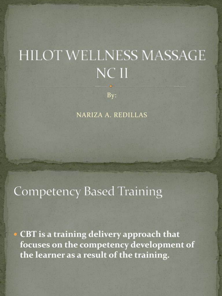 A Competency-Based Training Program for Providing Hilot Wellness ...