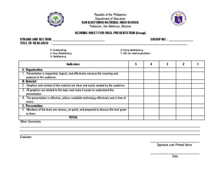 Group Scoring Sheet | Download Free PDF | Communication | Human ...