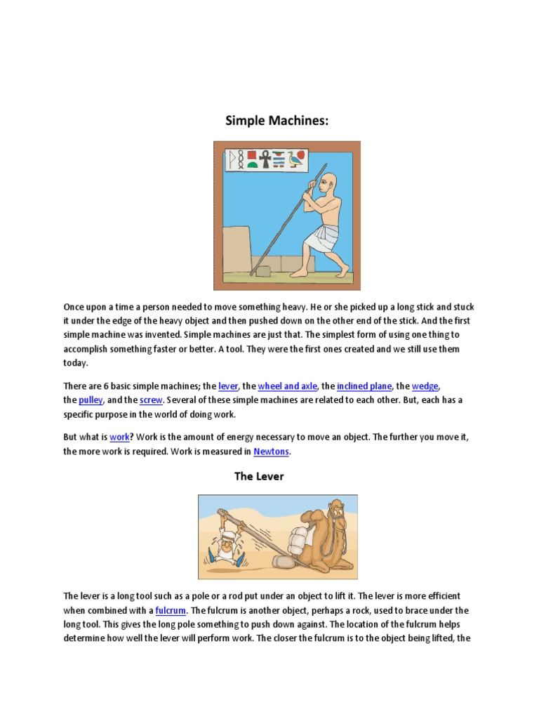 Basic Simple Machines | PDF | Lever | Machines