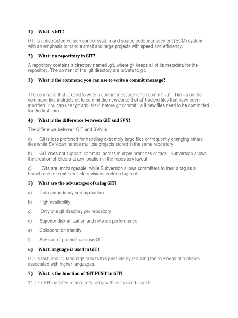 Git Interview Questions | Download Free PDF | Version Control | Software Engineering