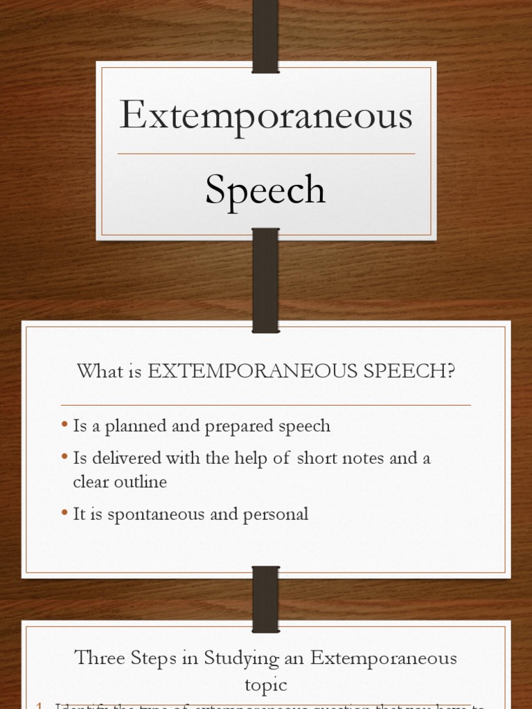 Extemporaneous Speech | PDF | Question