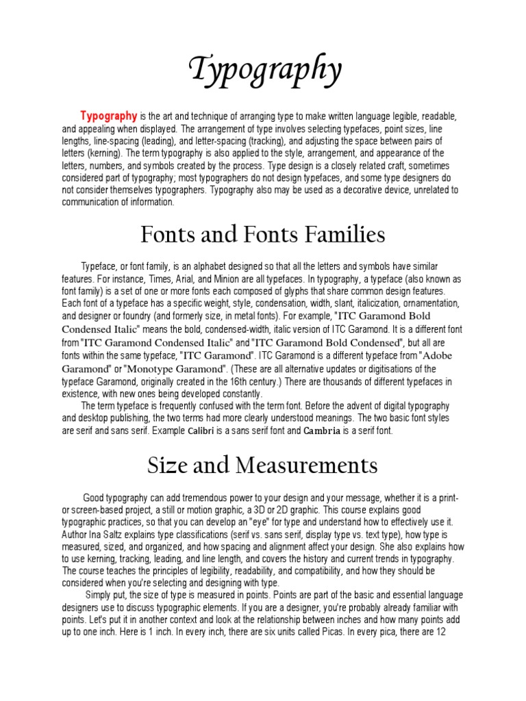 Typography | PDF | Typefaces | Typography