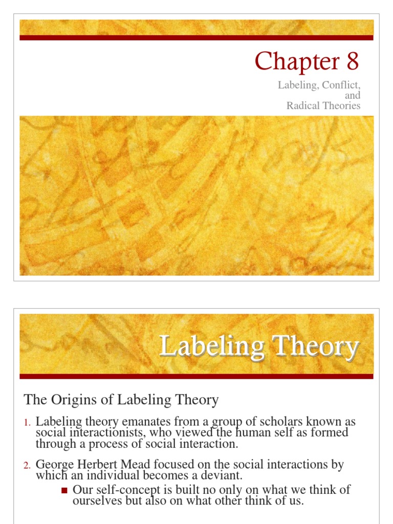 Labeling, Conflict, and Radical Theories | PDF | Deviance (Sociology ...