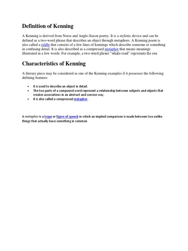 Definition of Kenning | PDF