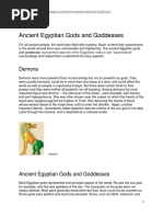 Ancient Egyptian Deities Overview | PDF