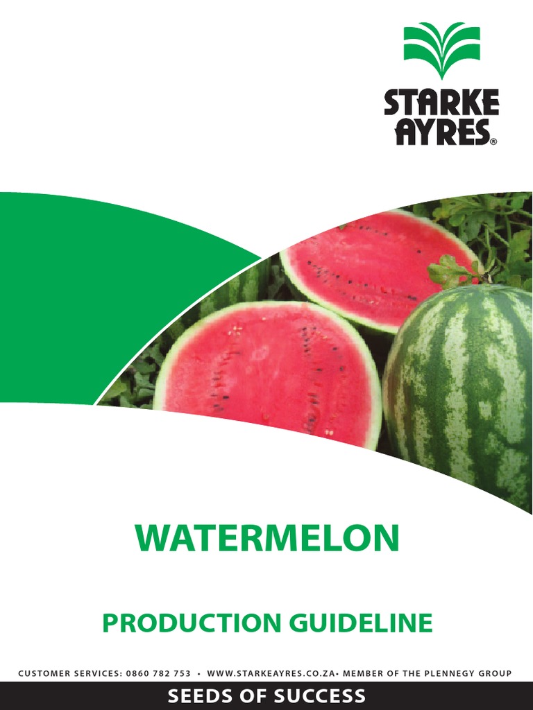 Watermelon Production Guideline 2014 PDF | PDF | Watermelon | Soil