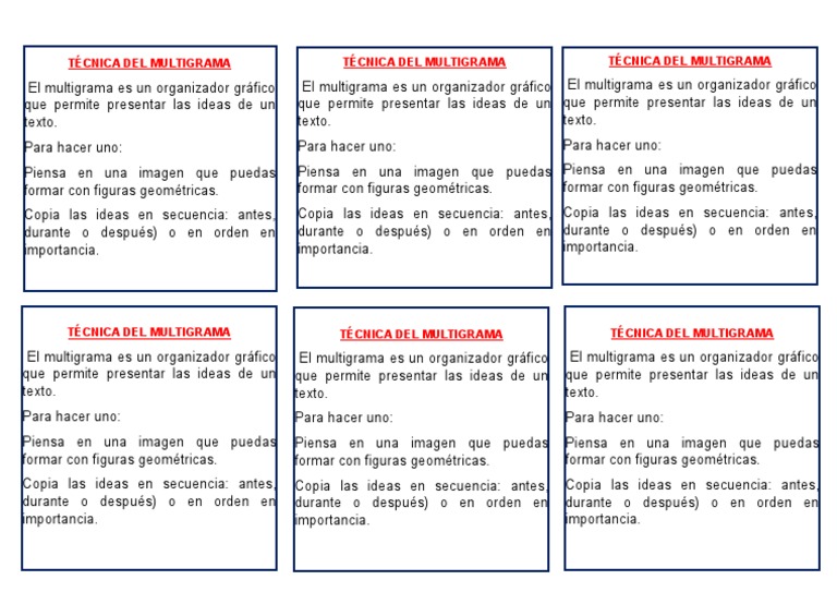 Técnica Del Multigrama | PDF