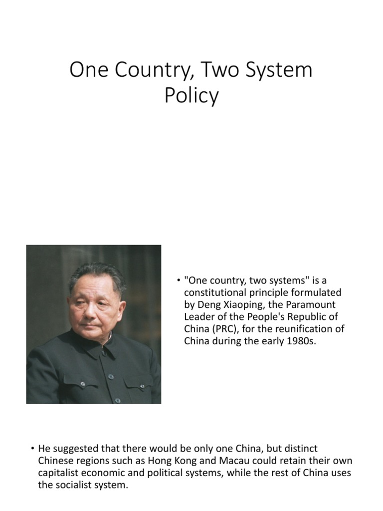 One Country, Two System Policy | PDF | Politics