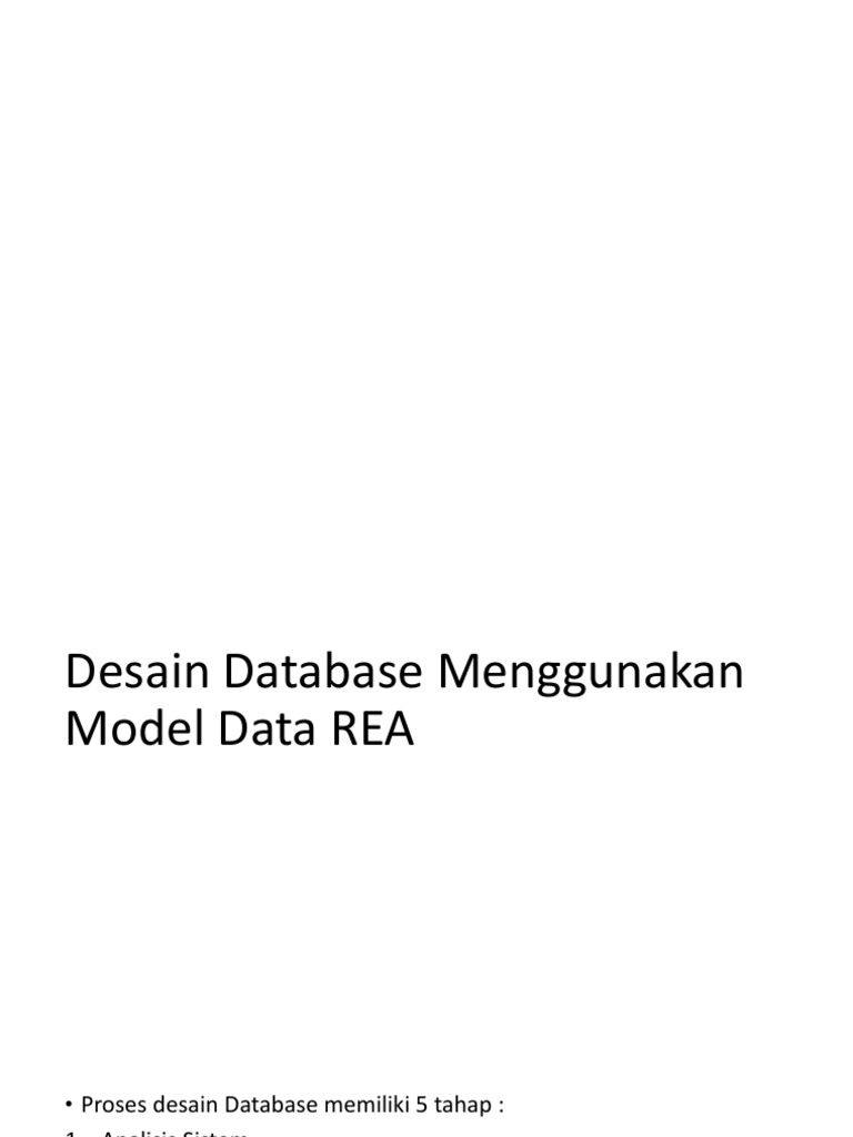 Desain Database dengan Model REA | PDF