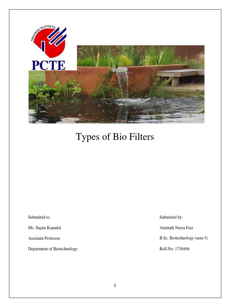 Types of Bio Filters | PDF | Sewage Treatment | Environmental Technology