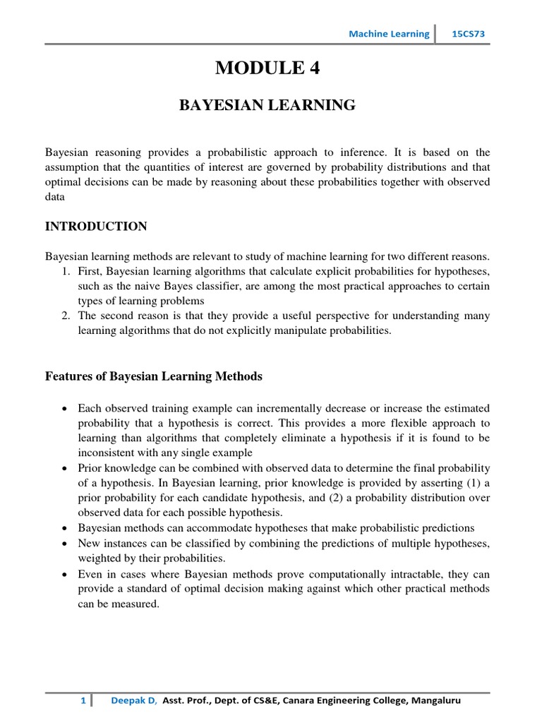 Module 2 Notes Pdf Bayesian Inference Bayesian Network
