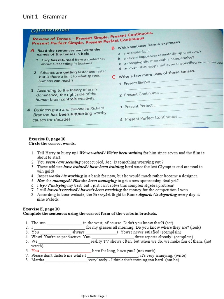 C1. Unit 1-Grammar | PDF | Obedience Training | Intelligence