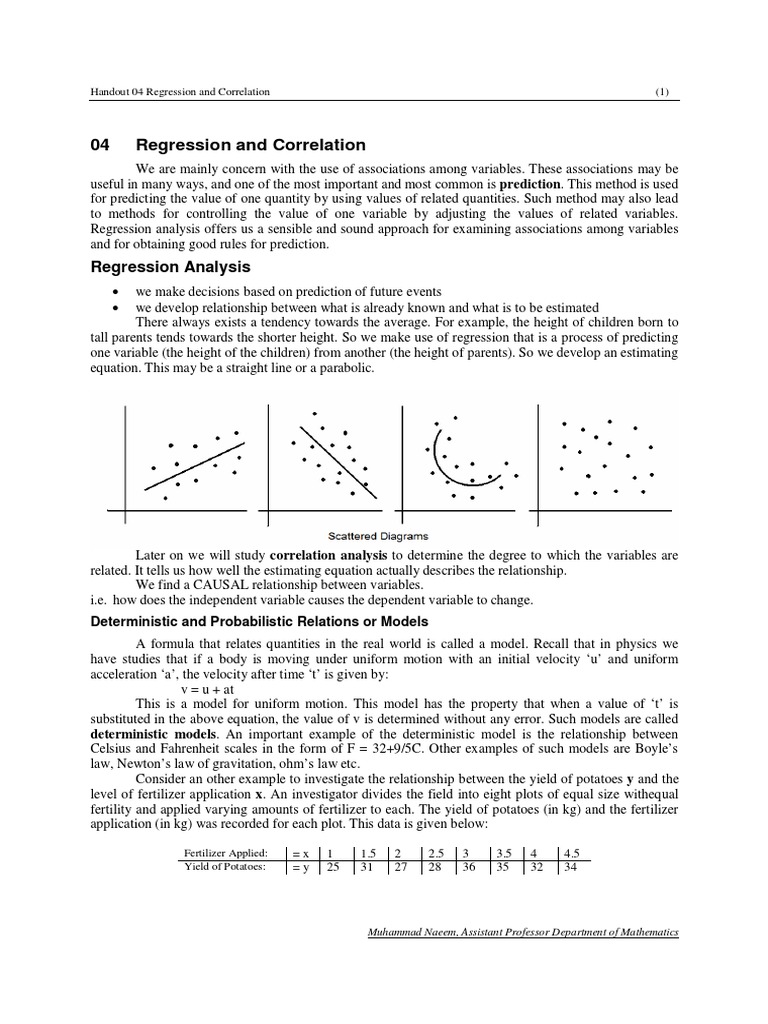 Regression and Correlation | PDF | Correlation And Dependence | Regression Analysis