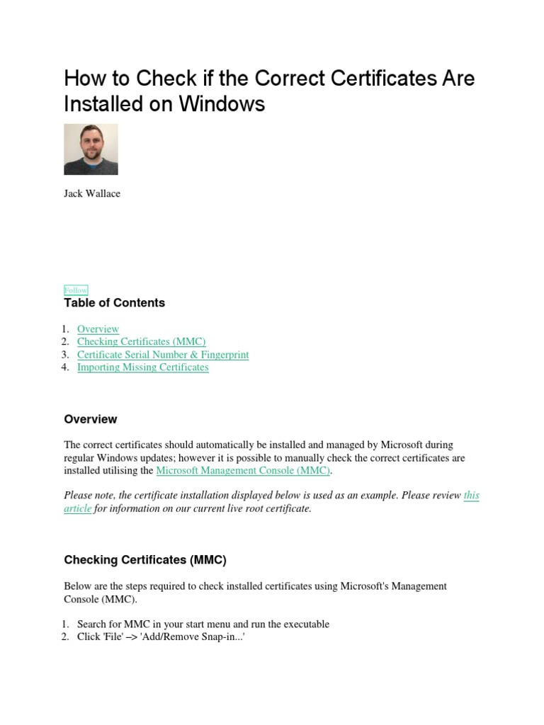 Ssl Cert Verify In Windows Pdf