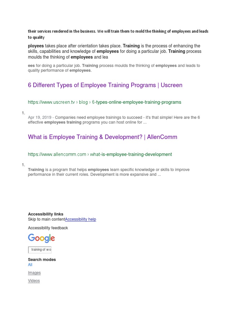 6 Different Types of Employee Training Programs - Uscreen | PDF ...