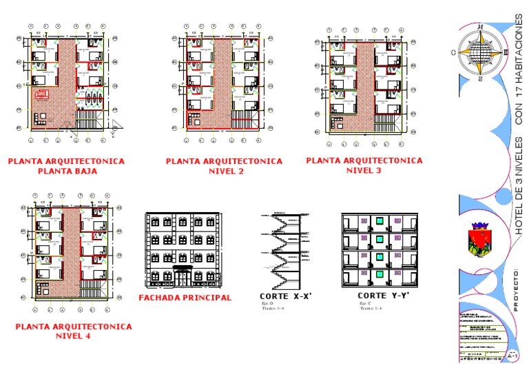 Plano De Hotel Boutique Planos Arquitectonicos Modelos De