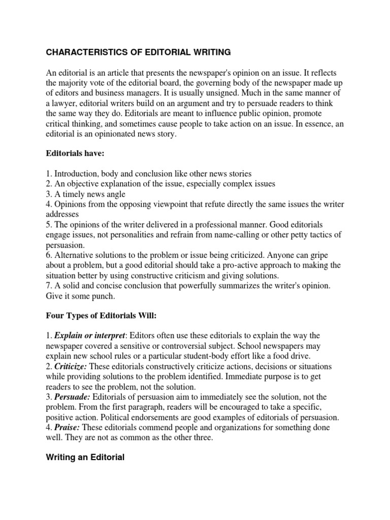 Persuading Through Principles: A Guide to Writing Effective Editorials ...