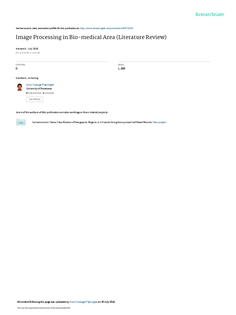 Biomedical Image Processing Review | PDF | Medical Imaging | Image ...
