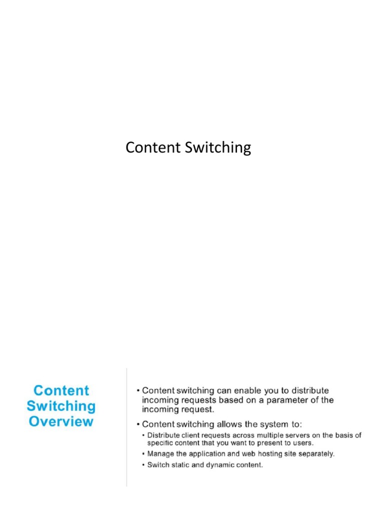 Citrix Netscaler Content Switching | PDF