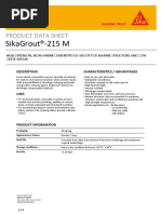 Sikagrout®-215 (New) : Product Data Sheet | PDF | Concrete | Water