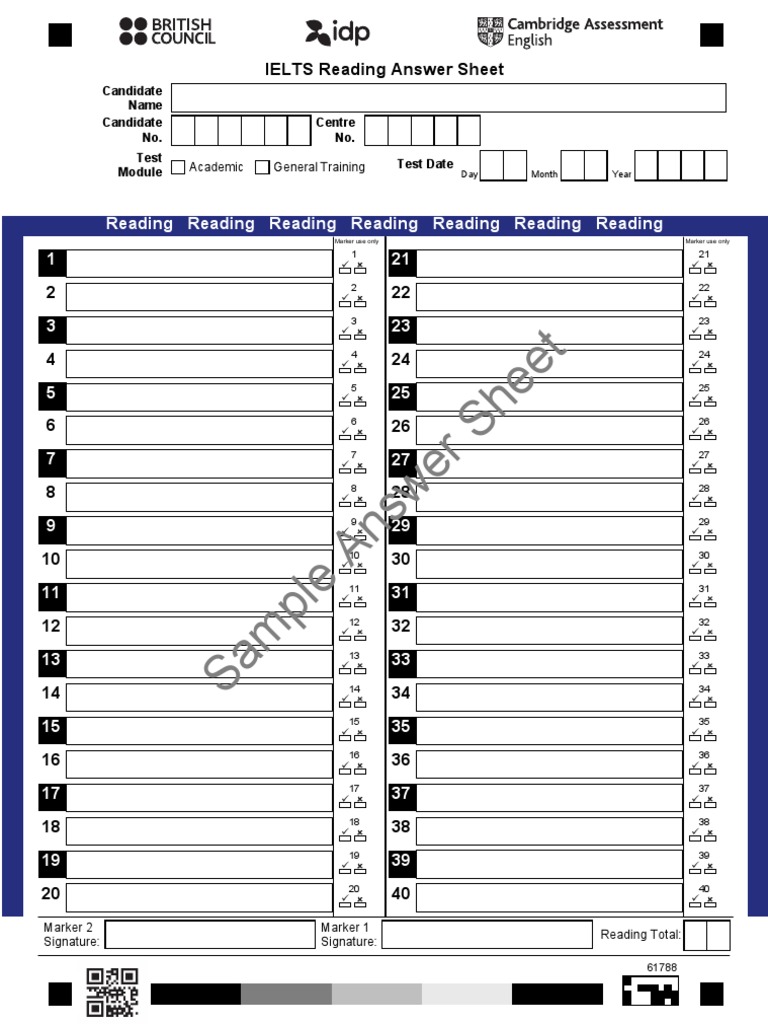 General Reading Answer Sheet PDF | PDF | Applied Linguistics | Language Education