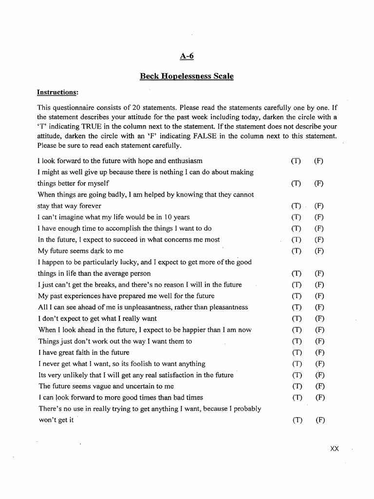 beck hopelessness.pdf | Epistemology