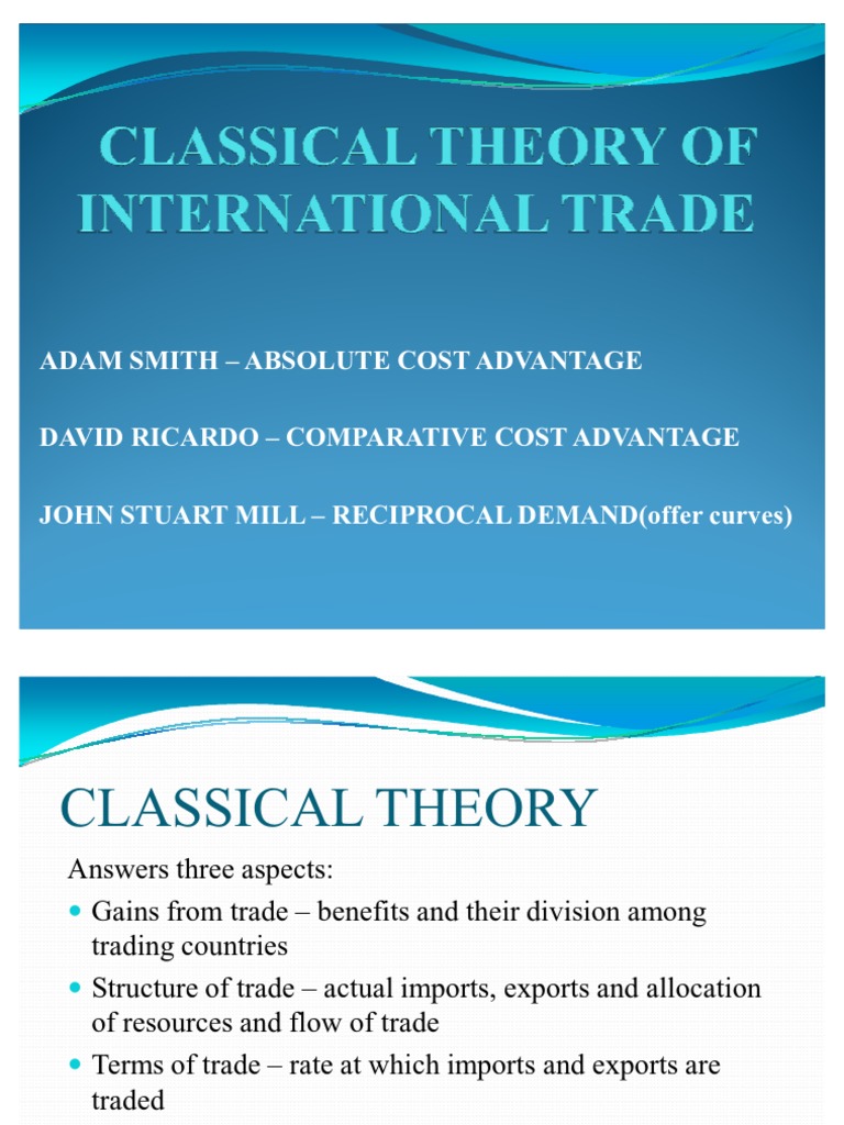 Classical Theory of International Trade Gipe 2 | PDF | Trade | Labour ...