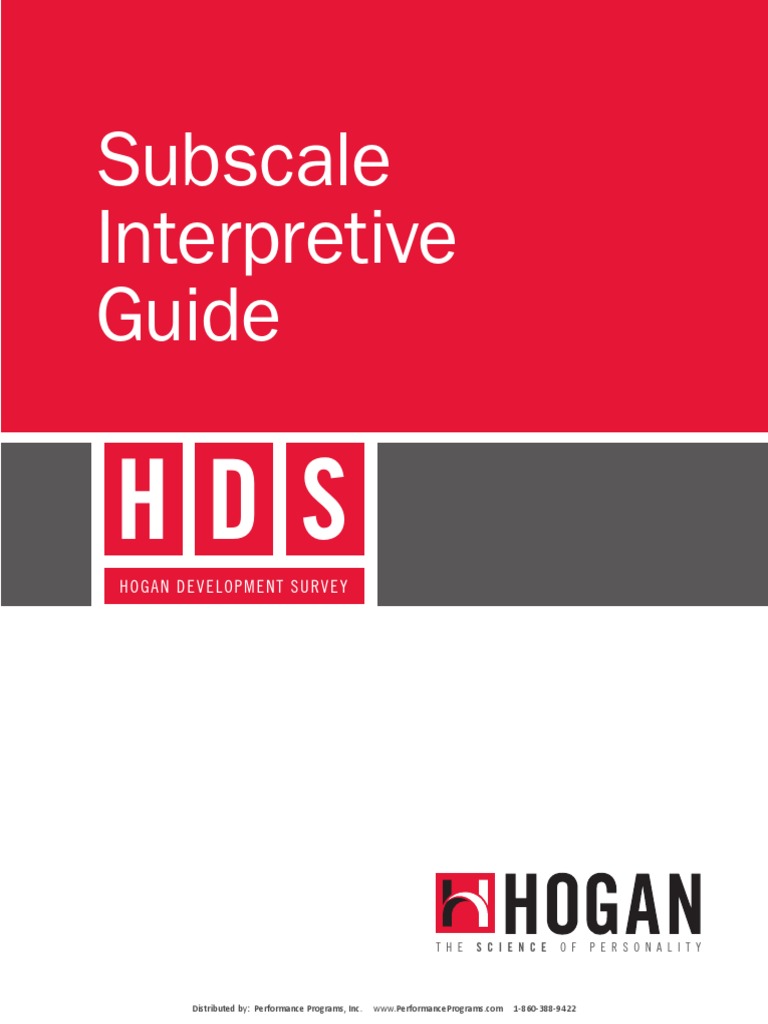 Interpreting HDS Subscales | PDF | Psychometrics | Risk