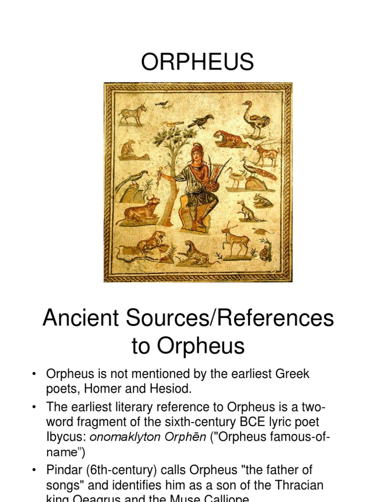 Orpheus | PDF | Orpheus | Ancient Greek Religion