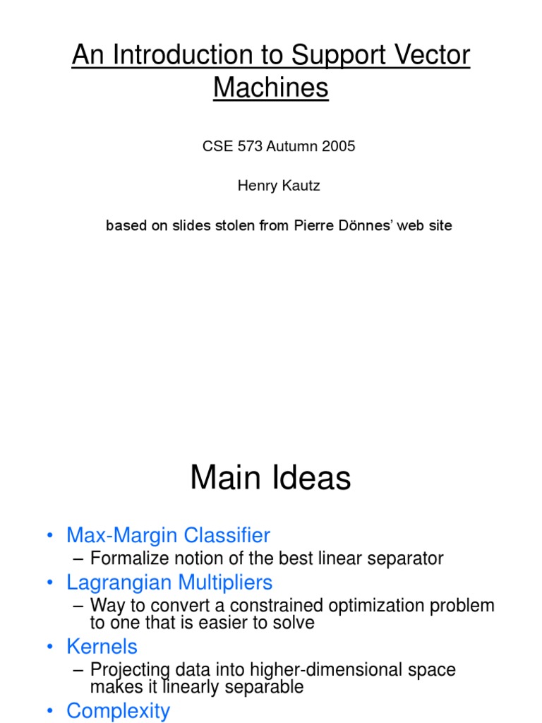 An Introduction To Support Vector Machines | PDF | Proteins | Vector Space