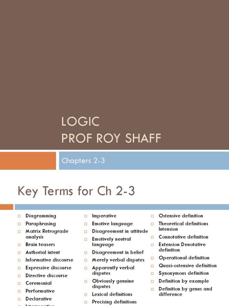 Logic Chapter2 With Exercise Solutions | Download Free PDF | Definition ...