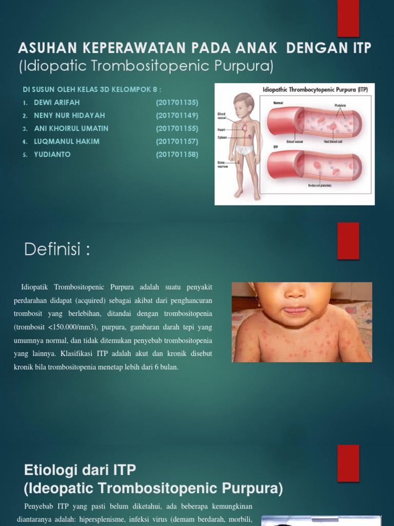 Asuhan Keperawatan Pada Anak Dengan Itp: (Idiopatic Trombositopenic Purpura) | PDF