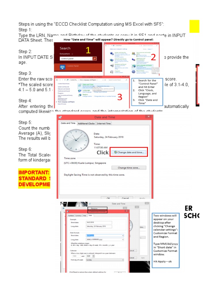 ECCD Checklist Computation Guide | PDF