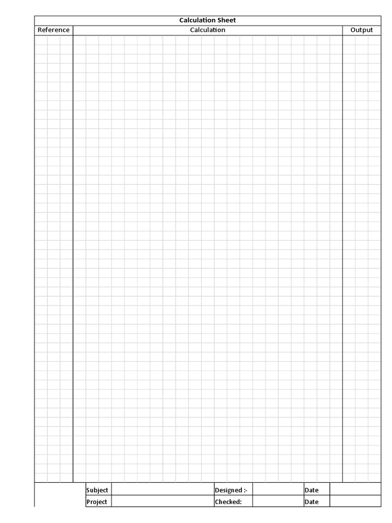 Calculation Sheet Grid Format Calculation Paper Various, 42% OFF