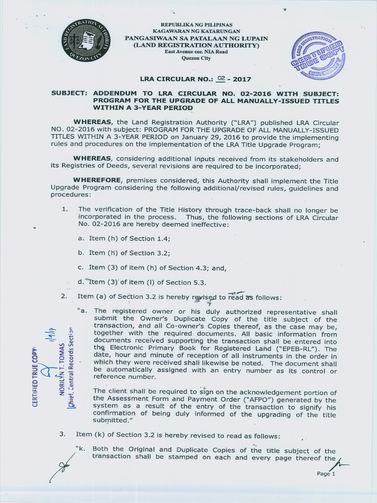 LRA Circular | PDF