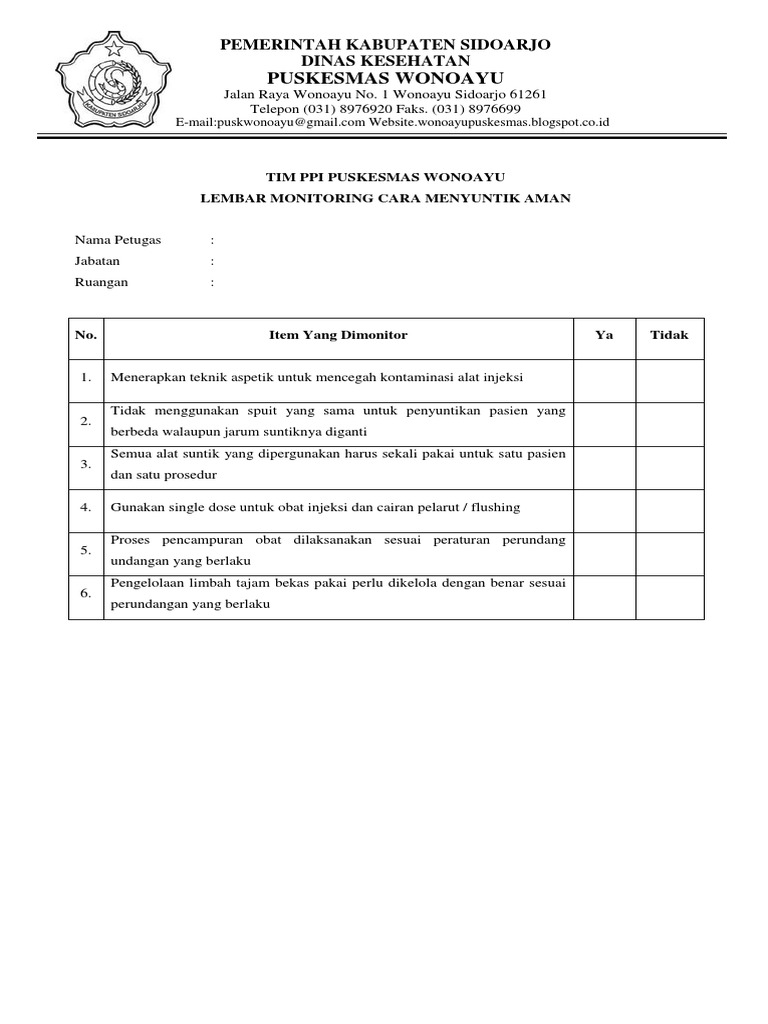 Lembar Monitoring PPI | PDF