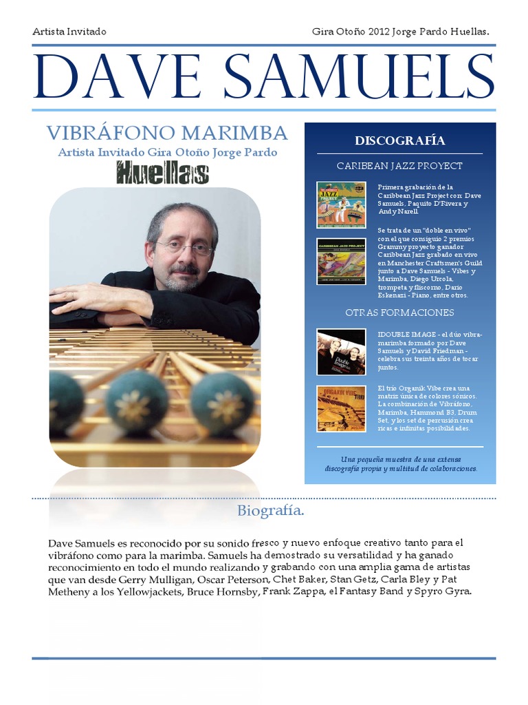 Dave Samuels: Jazz Latino y Colaboraciones | PDF | Jazz | premios Grammy