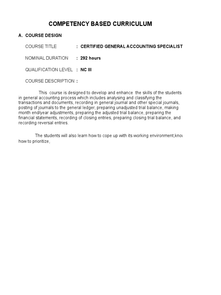 Competence Curriculum Based | PDF