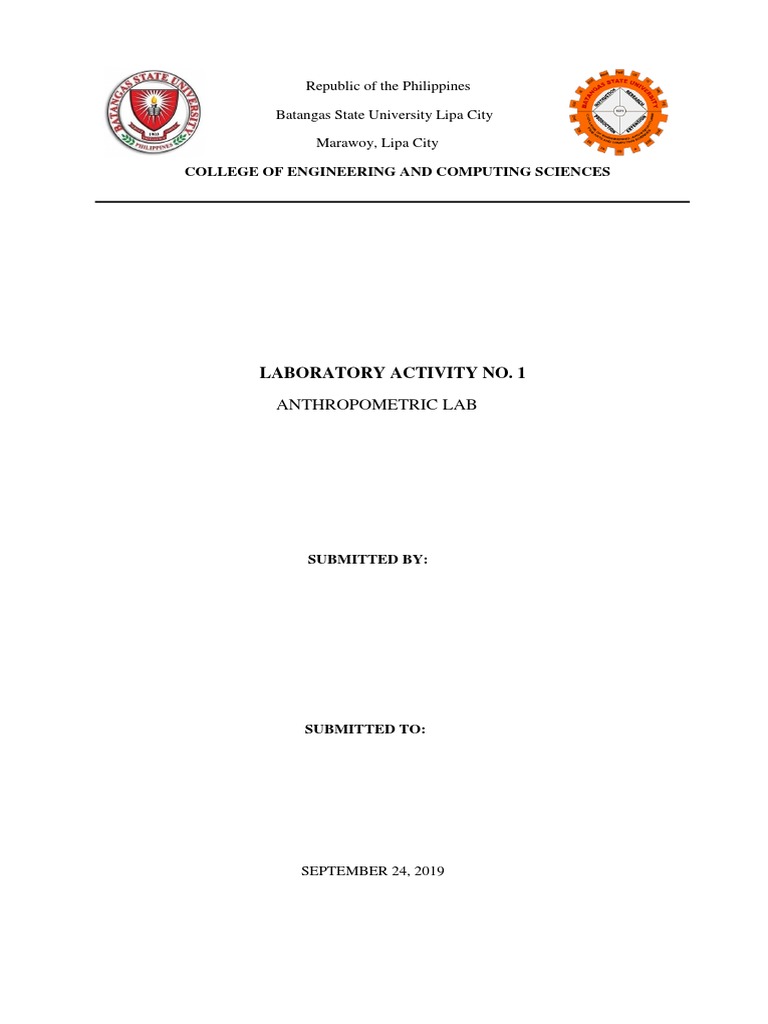 Laboratory Activity No. 1 Anthropometric Lab | PDF