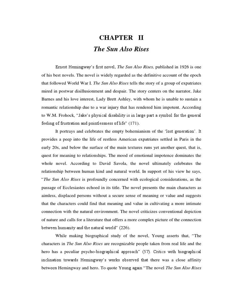 1the Sun Also Rises | Download Free PDF | Ernest Hemingway