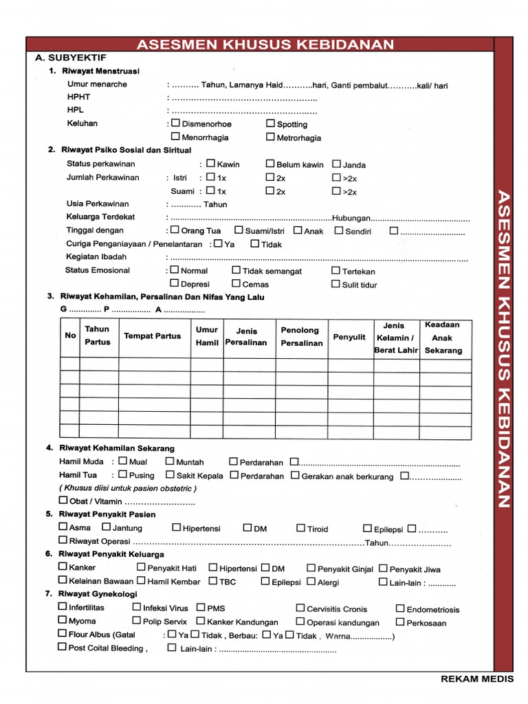 Asesmen Khusus Kebidanan PDF | PDF