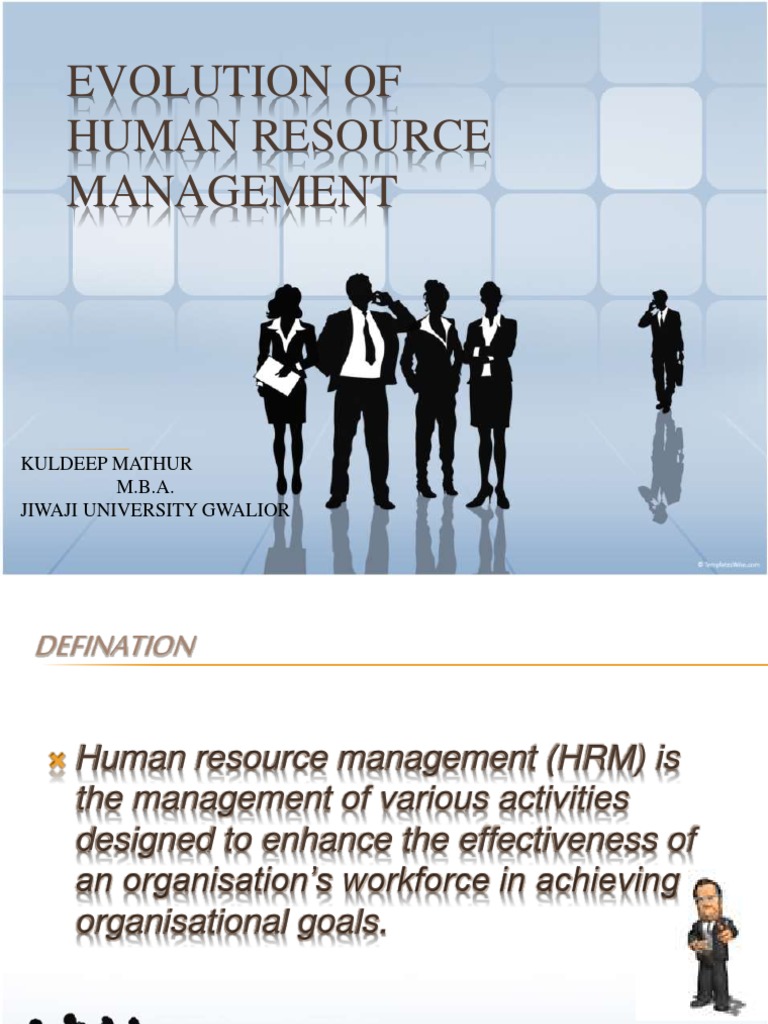 Evolution of HRM | PDF | Human Resource Management | Trade Union