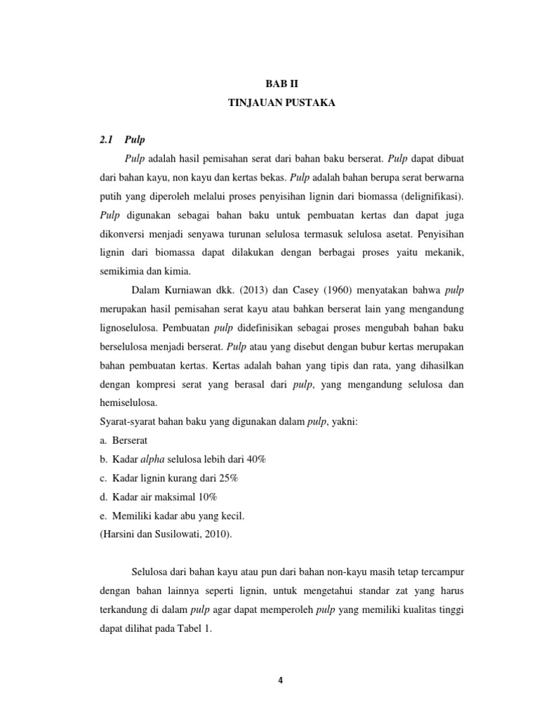 Proses Pembuatan Pulp | PDF