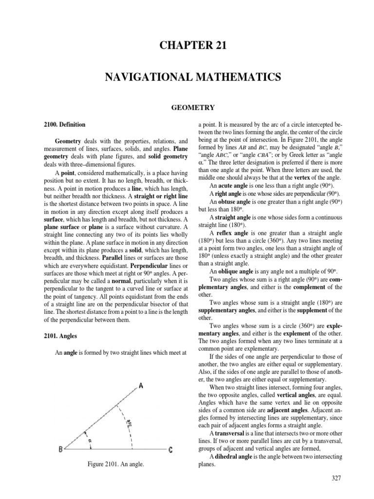 Ch.21 - Navigational Mathematics PDF | PDF | Trigonometric Functions | Sine