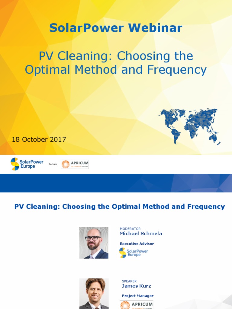 Choosing the Optimal PV Module Cleaning Strategy: A Comprehensive ...